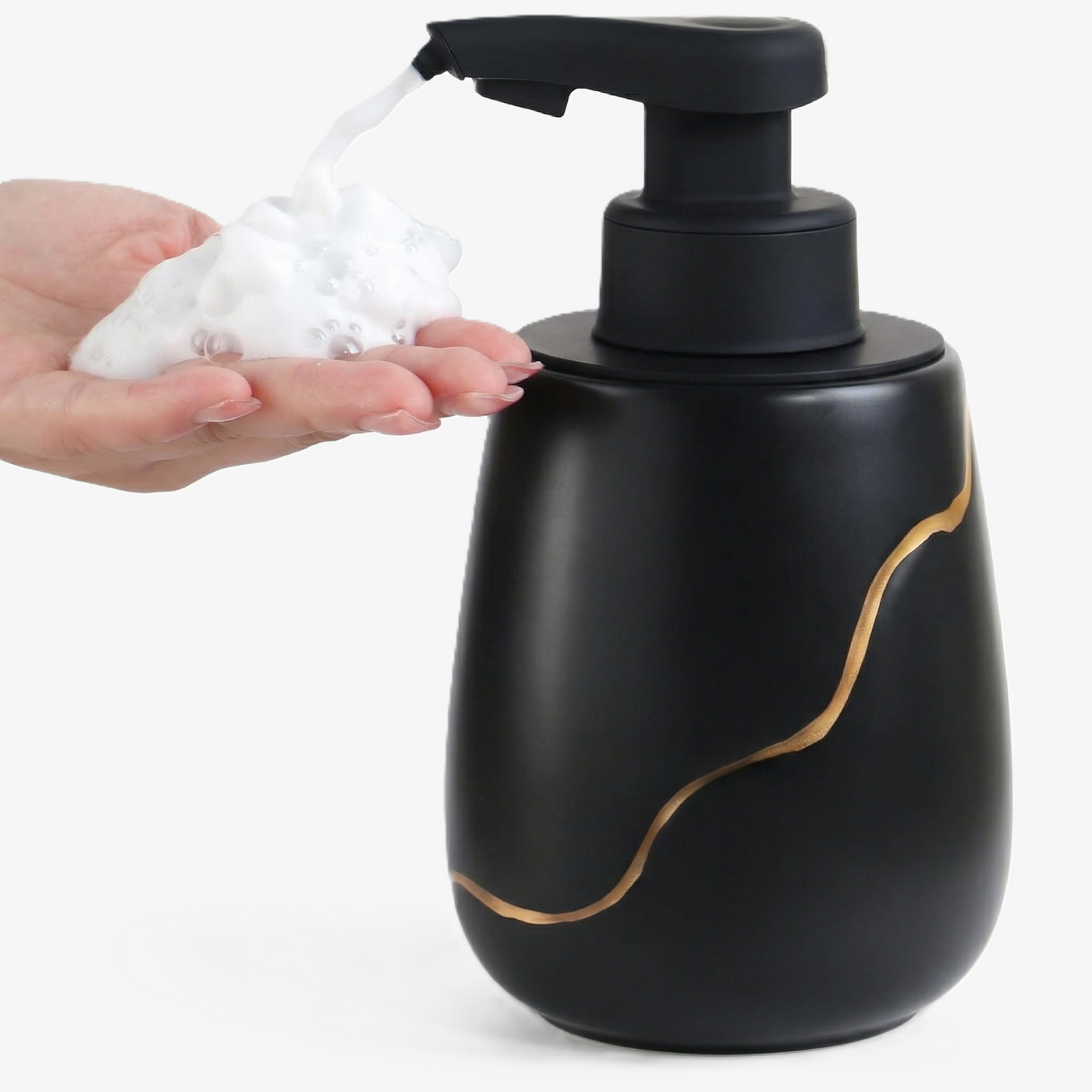 BosilunLife Nordic Garden Auto Foam Soap Dispenser 17 oz | Eco-Clay